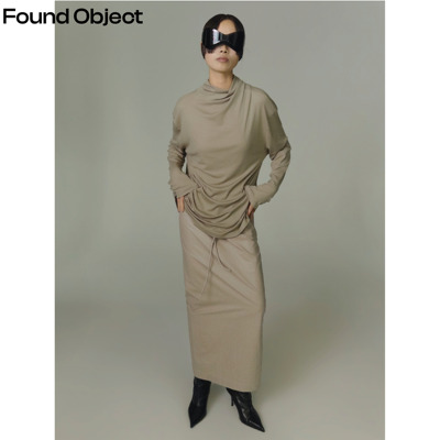 Found Object  抽绳结构包裹长裙  Hülle dress
