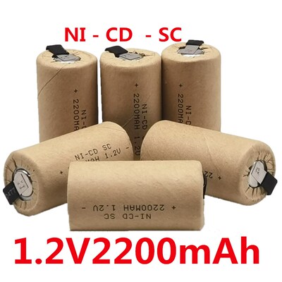 SC Nicd Batteries 1.2v 2200mah Sub C Ni-Cd Rechargeable Batt
