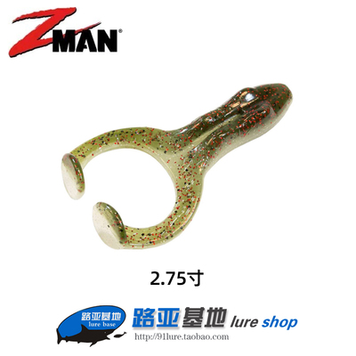 美国ZMAN内德钓组Finesse FrogZ浮水青蛙T尾2.75寸路亚软饵假饵