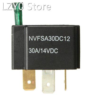 100PCS/LOT 12V 30A Car 4-Pin Normally Open Contacts Fused R