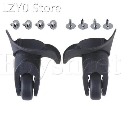 1 Pair 110x110x46mm DIY Swivel Luggage Suitcase Wheel Black