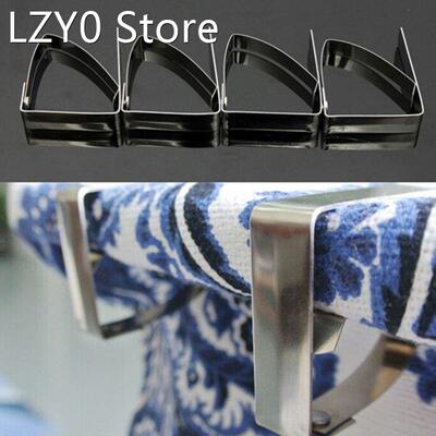 4PCS Simple Stainless Steel Tablecloth Tables Cover Clips Ho