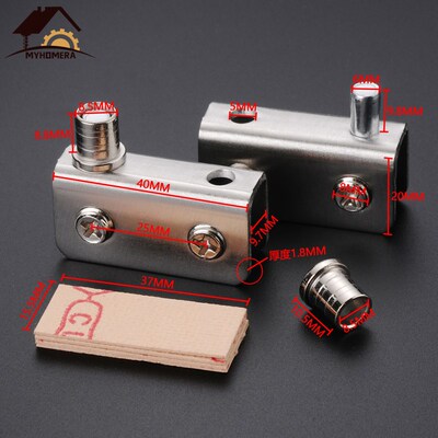 Myhomera 2Pcs Glass Pivot Hinge Rotation Axis Stainless Stee