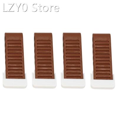 4PCS Rubber Door Stopper, Door Stop Wedge with Door Holder,