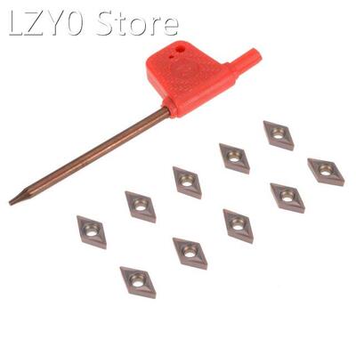 10Pcs DCMT0702 YBC205 Carbide Insert Cutter Blades 2.38mm Th