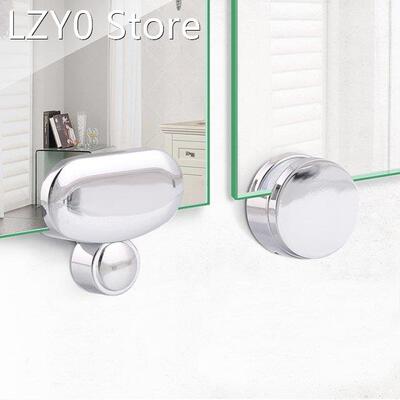 4PCS Wall Mount Frameless Mirror Clip Glass Clamps Bathroom