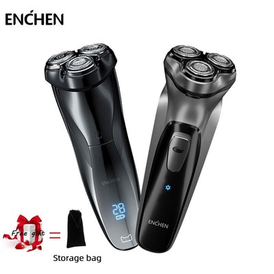 Men 3D Electric Shaver USB Rechargeable Razor Portable 3 Bla
