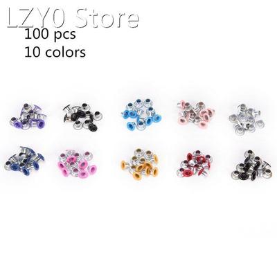 100pcs Hole 3mmMetal Eyelets for Leathercraft DIY Scrapbooki