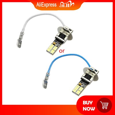 24 SMD 4014 H3 6500K HID Xenon White LED Bulbs for Fog Ligh
