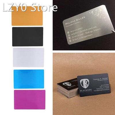 100Pcs Blank Engraved DIY Custom Metal Smooth Business Visi