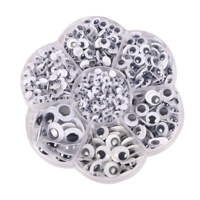800PCS Self Adhesive Giant Wiggly Googly Eyes for DIY Art C