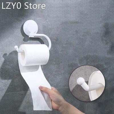 1pc Kitchen Bathroom Toilet Paper Holder Super Storage Sucti