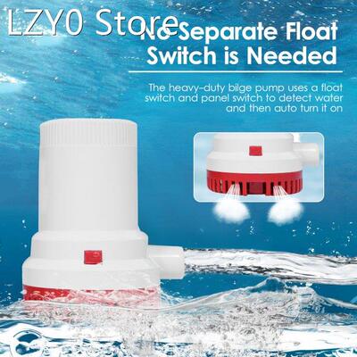 Bilge Pump 2000 GPH High Capacity 12V 24V DC Submersible Wat
