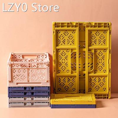 Crate Collapsible Storage Box Plastic Folding Basket Home Of