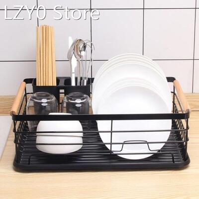 Practical Dish Storage Rack with Drain Tray Design Convenien