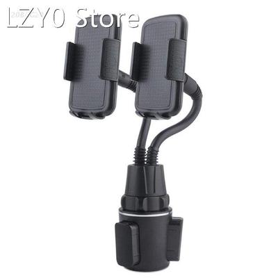 SUV Dual Cellphone Holder Car Cup Gooseneck Phone Mount for