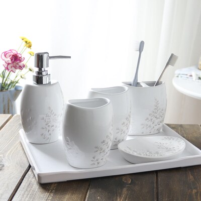 Ceramic wash bathroom four piece furniture decoration wash