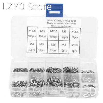 600Pcs Elastic Washers Stainless Steel Gaskets Spring Pad As