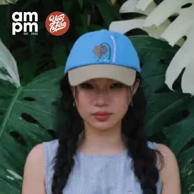 龟背竹拼色弯檐帽棒球帽