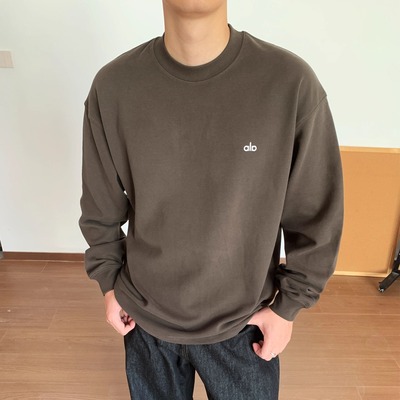 IINDE纯棉宽松秋季圆领长袖T恤