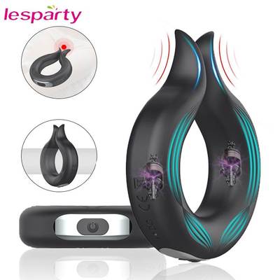 Vibrating Penis Massager Ring for Men Sex Toys Cockring Scro