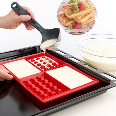 Kitchen Silicone Waffle Maker Cake Mould Home Nonstick Muffi