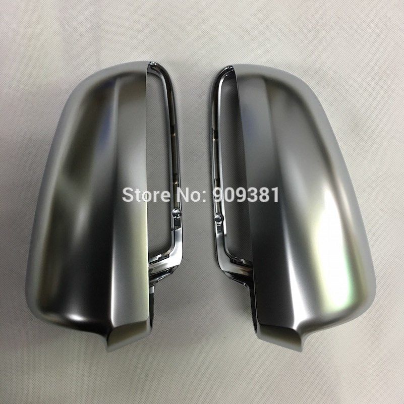 Matt Chrome Mirror Cover Rearview Side Mirror Cap S Line For_虎窝淘