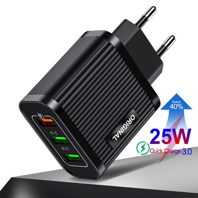 25W QC 4.0 USB Chargers For iPhone 12 11Samsung Smart Mobil