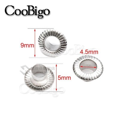 100pcs Hole 4.5mm Metal Eyelets Leathercraft DIY Scrapbookin