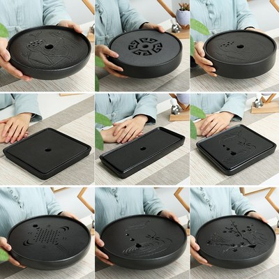 New arrival square and round ceramic tea tray kung fu tea ta