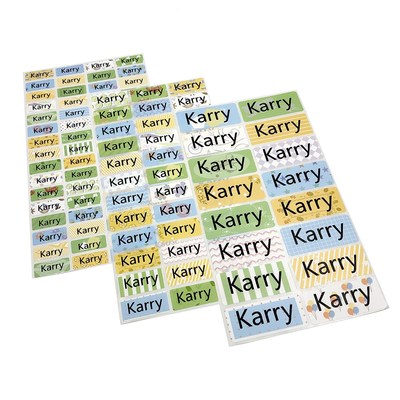 Custom Name Stickers Personalized Multicolor Tag Labels Wat
