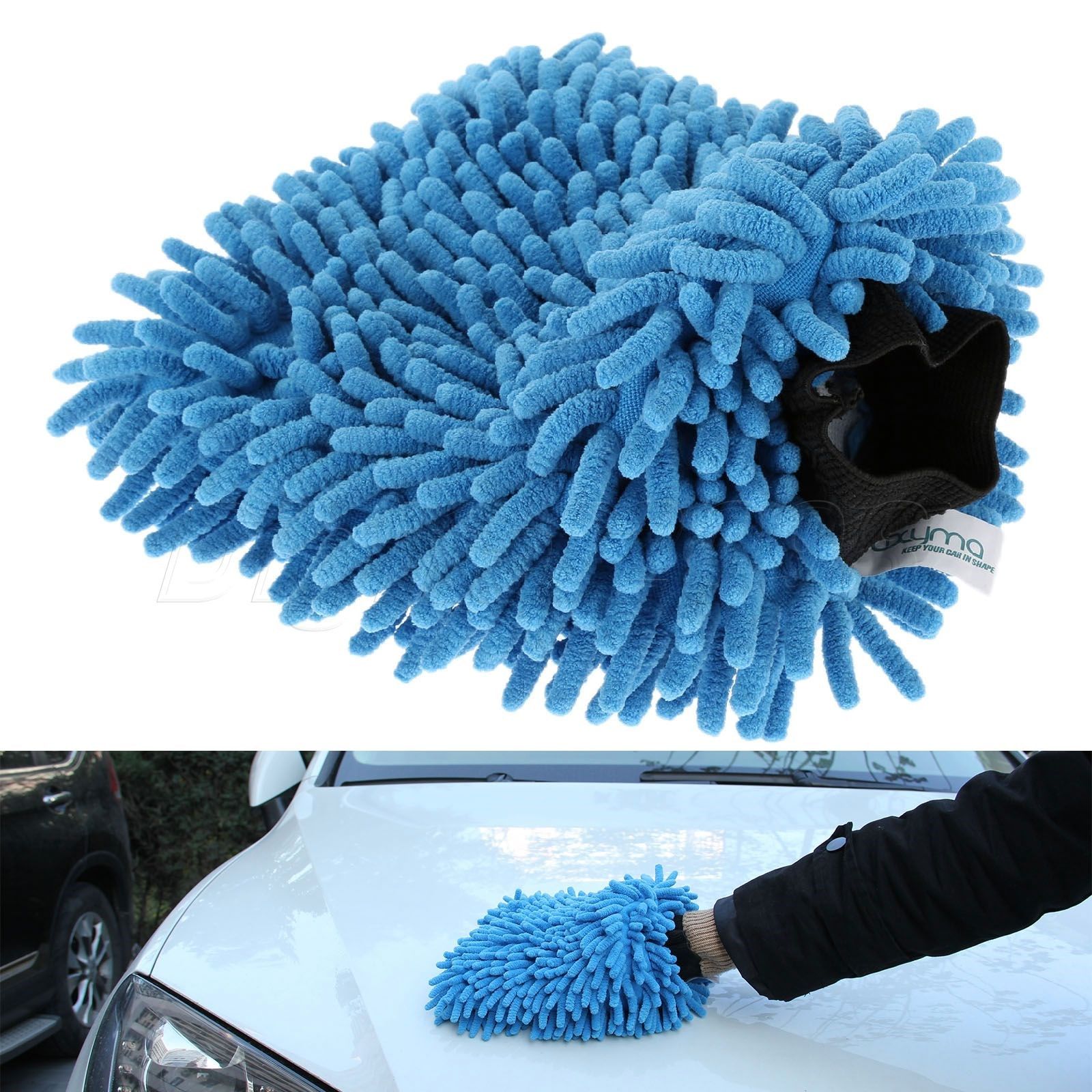 Car Wash Gloves Microfiber Car Cleaning Care Detailing Tools_虎窝淘