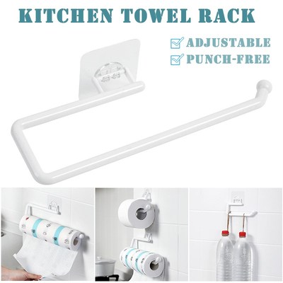 Toilet Paper Holder Tissue Rack Wall Mounted Kitchen Roll P