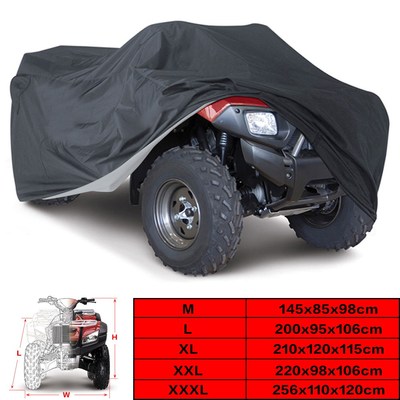 Universal Black 190T Motorcycle Waterproof Cover Quad Bikes