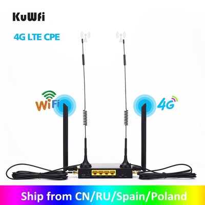 KuWFi Router 300Mbps Industrial Router CAT4 4G CPE Router E