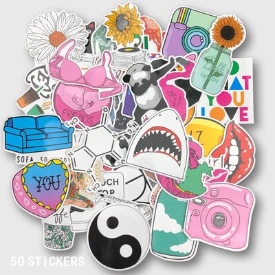 50PCS Pink kawaii cute girl  Stickers Sets Cartoon Anime St