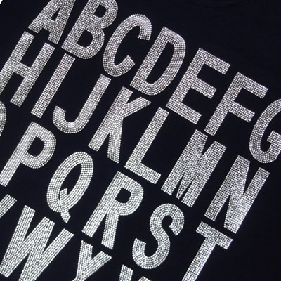 A Z Capital Rhinestone Alphabet Letter Patches iron on Hotf