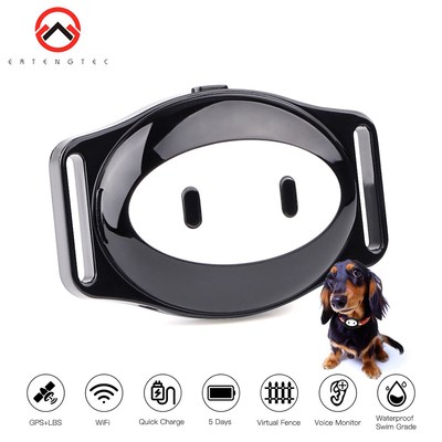 Pet GPS Tracker Dog Collar Waterproof IP68 5Days Standby Geo