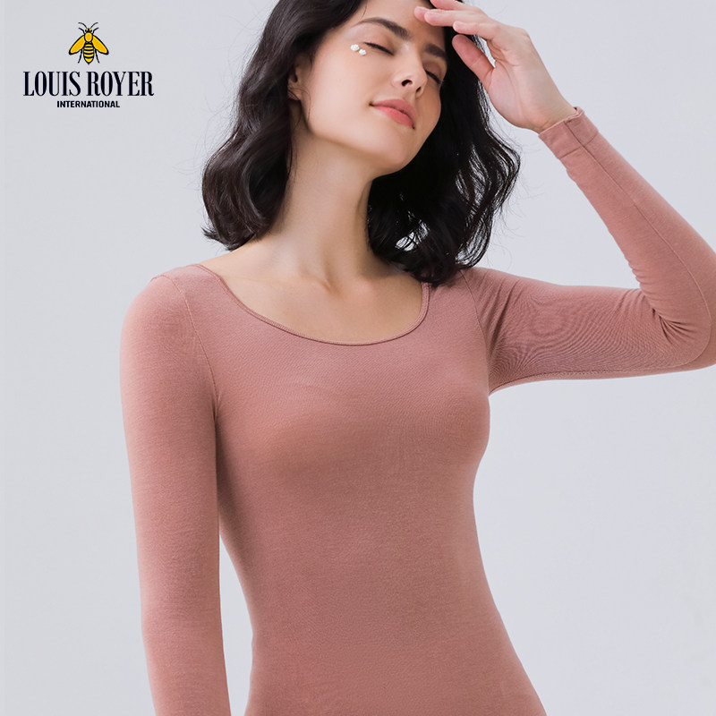 LOUIS ROYER利蜂羊毛腈纶打底上衣女士轻暖衣_虎窝淘