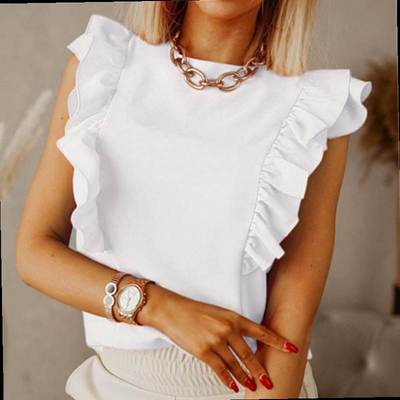 ted Elegant Loose Ladies Blouses 2021 New Summer Casual Tops