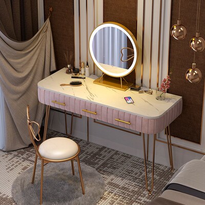 Luxury Vanity Mirror with Lights and Table Set  Makeup Vani
