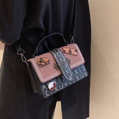 Hong Kong style retro handbag female 2020 new trend web cel