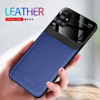 Leather Plexiglass Case For Samsung Galaxy M31S M31 M21 M51