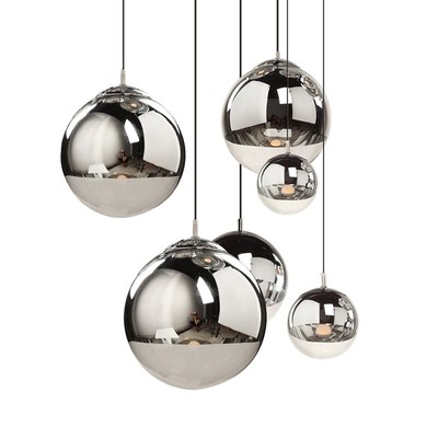 Modern Chandelier Simple Electroplated Spherical Golden Bubb