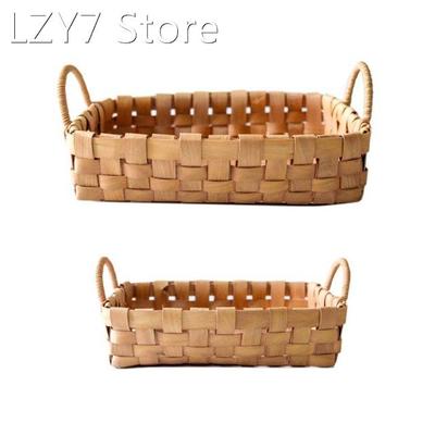 875A Hand-woven Fruit Storage Basket with Double Handle Brea