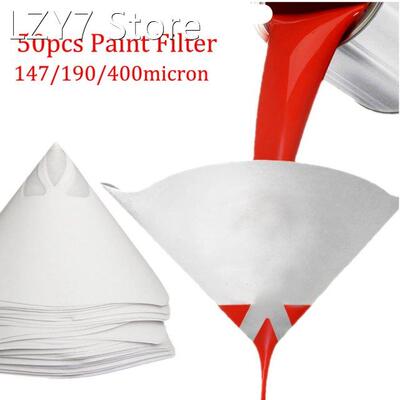 50Pcs/set Paper Paint Strainers Paper Paint Conical Strainer