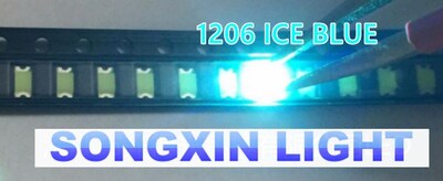 50PCS 3216 1206 Ice Blue 0.01W Super ltra Bright D LED Indic