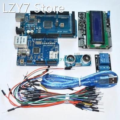 Mega 2560 r3 kit + HC-SR04 +breadboard cable + relay module+