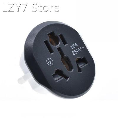 AU US UK CN To EU 2 Round Pin Black Plug Adapter Converter G
