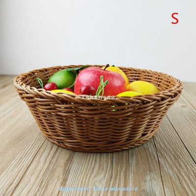 Gift Hampers Kitchen Vegetable Weaving Snacks Bread Round Or